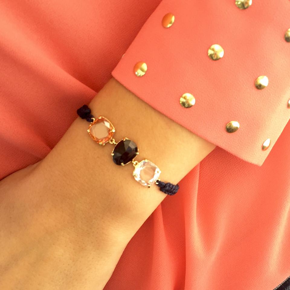 Pulsera macramé azul - Girbes Joyas