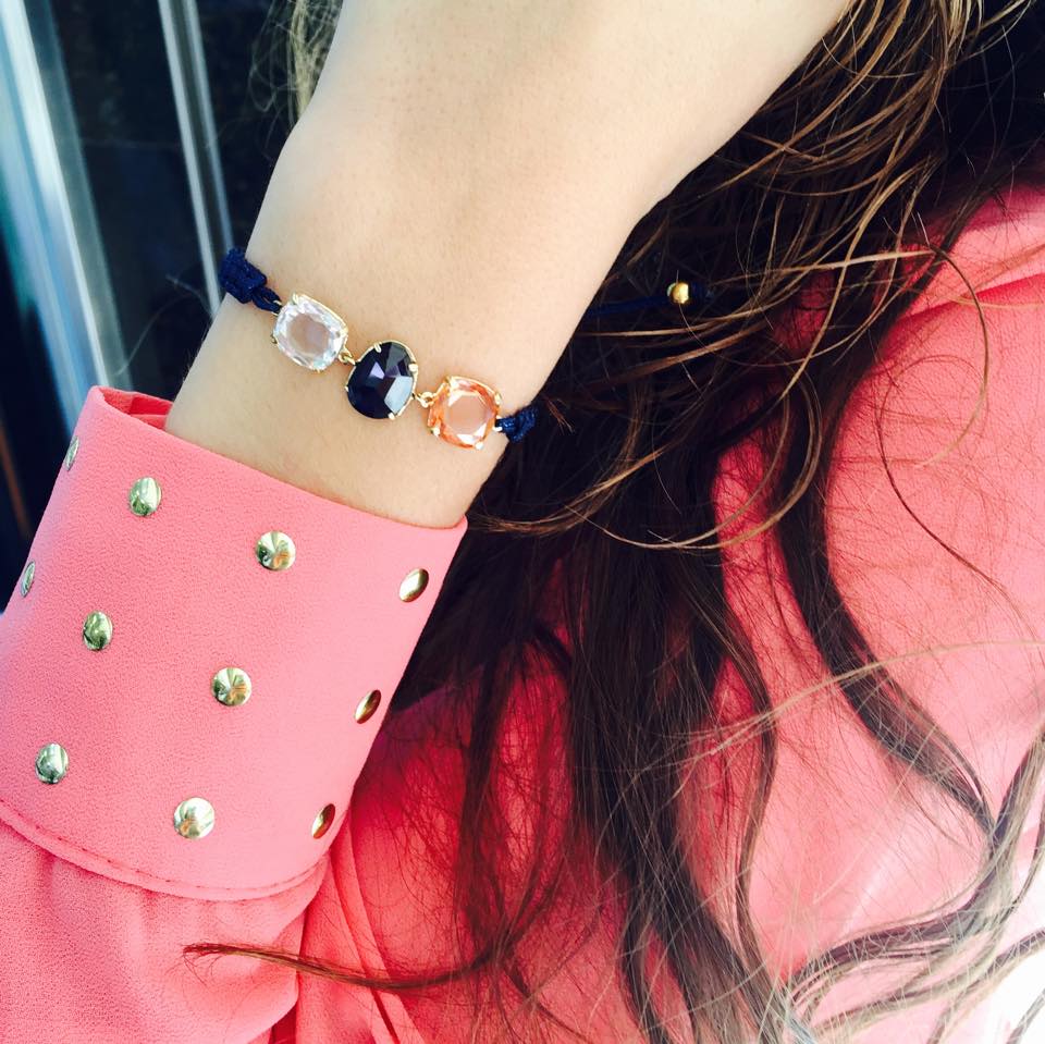 Pulsera macramé azul - Girbes Joyas