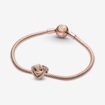 Charm en Pandora Rose Corazones Brillantes Entrelazados REF. 789270C01 ...