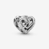 PANDORA Charm en plata de ley Corazones Brillantes Entrelazados REF ...