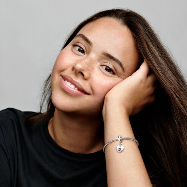 PANDORA Charm Colgante en plata de ley Corazón Amigos para Siempre ...