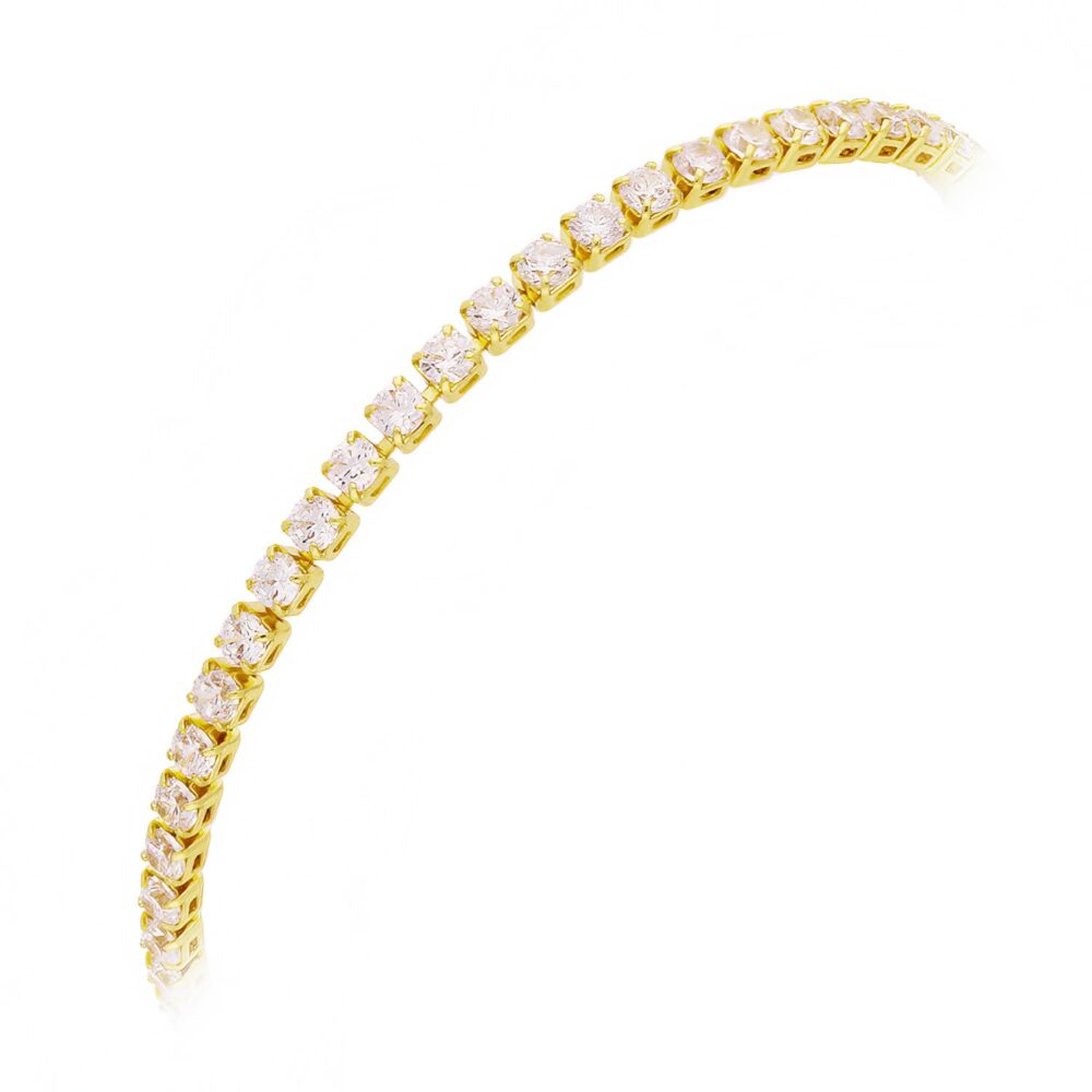 Pulsera Dorada con Circonitas - Girbes Joyas